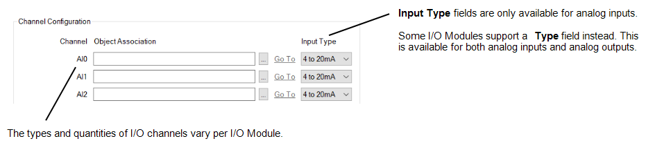 SCADAPack x70 Driver Guide - Specify the Required Analog Input and Output Settings (Configure I ...